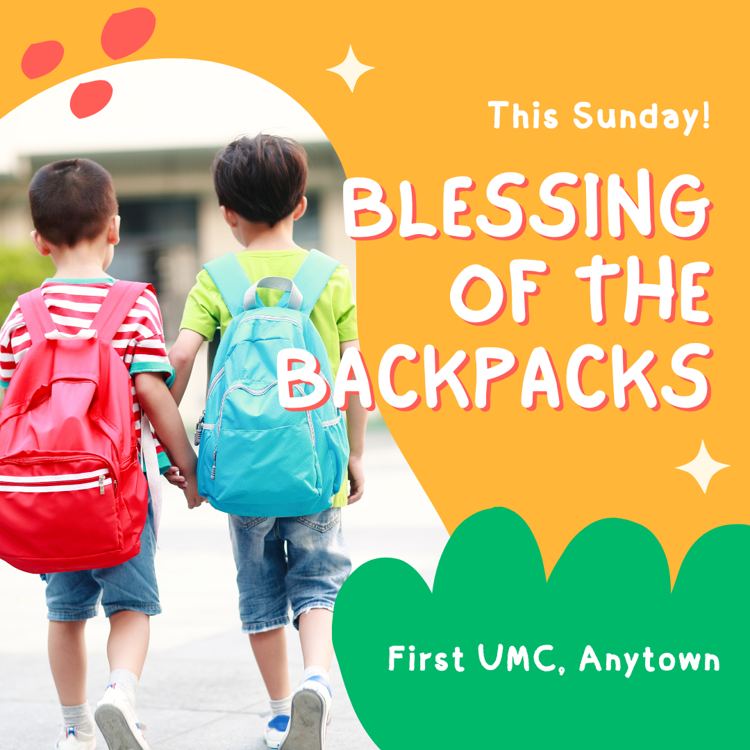 Canva Template: Blessing of the Backpacks | mnsource